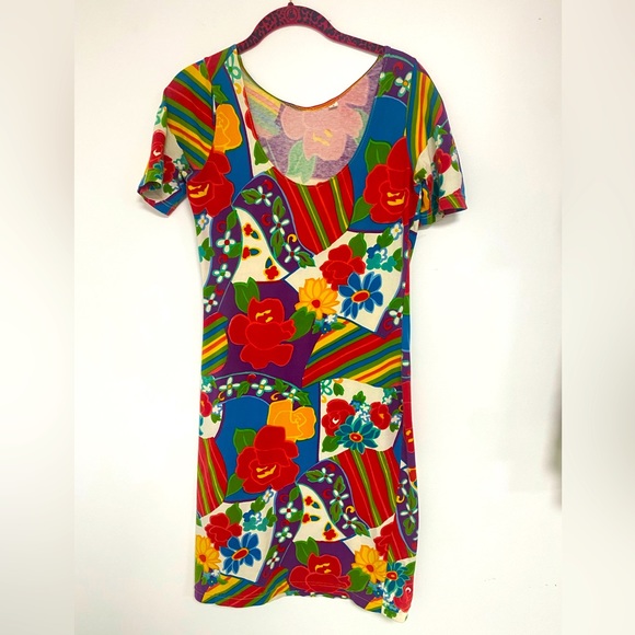 Vintage | Dresses | Vintage 8s German Floral Design Stretch Cotton ...